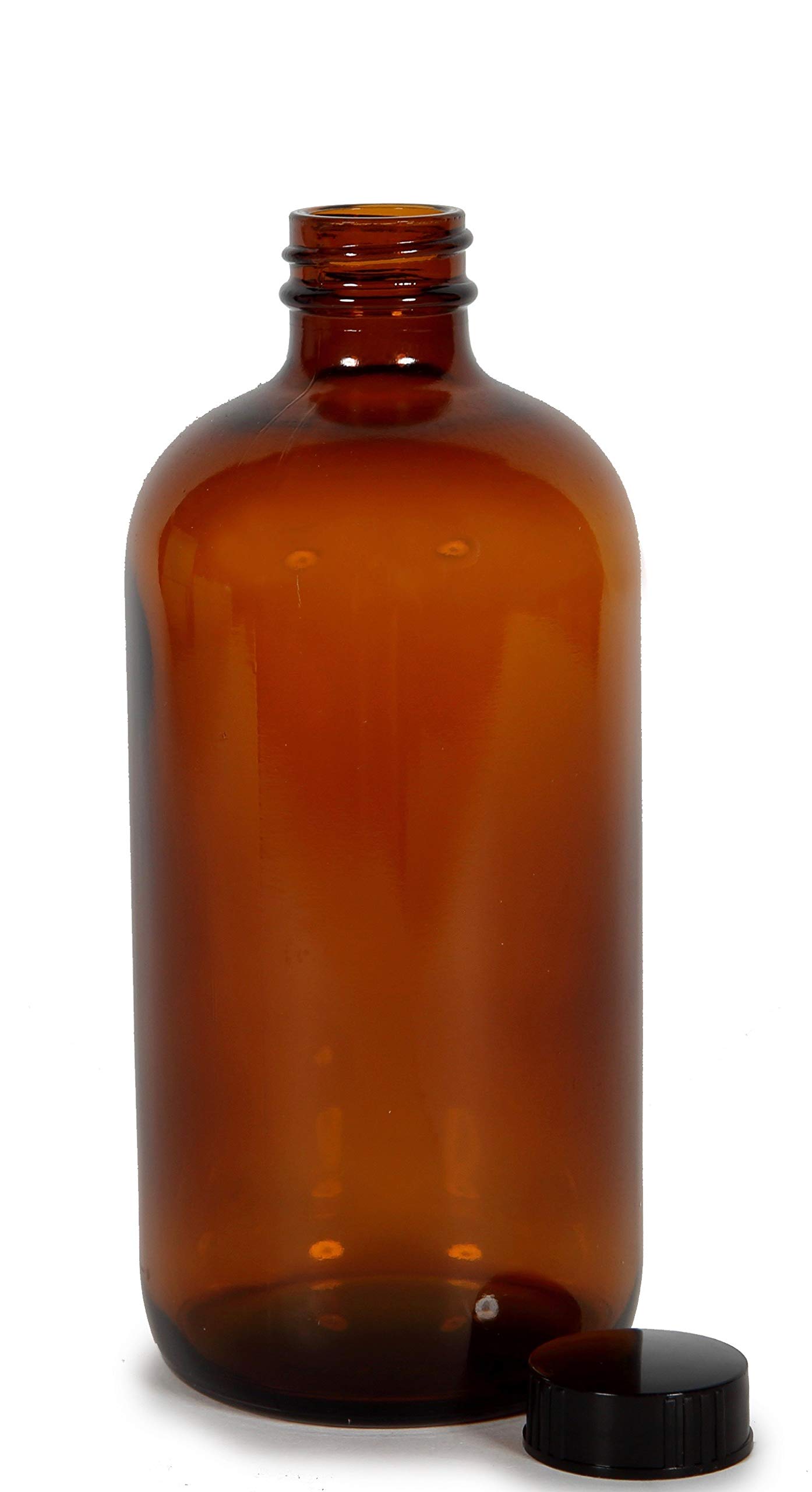 Vivaplex, 12, Amber, 16 oz Glass Bottles, with Lids