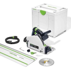 Festool 577014 Plunge-Cut Track Saw TS 55 FEQ-F-Plus-FS with 55-Inch Guide Rail