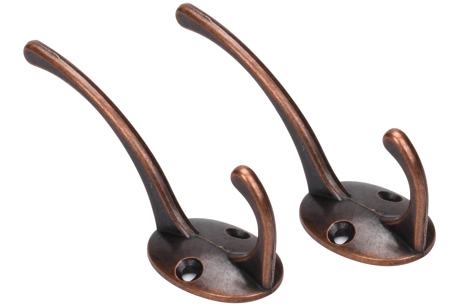 Dual Wall Hooks Coat Hooks Heavy Duty Made of Strong Metal 11Pcs-Coffee