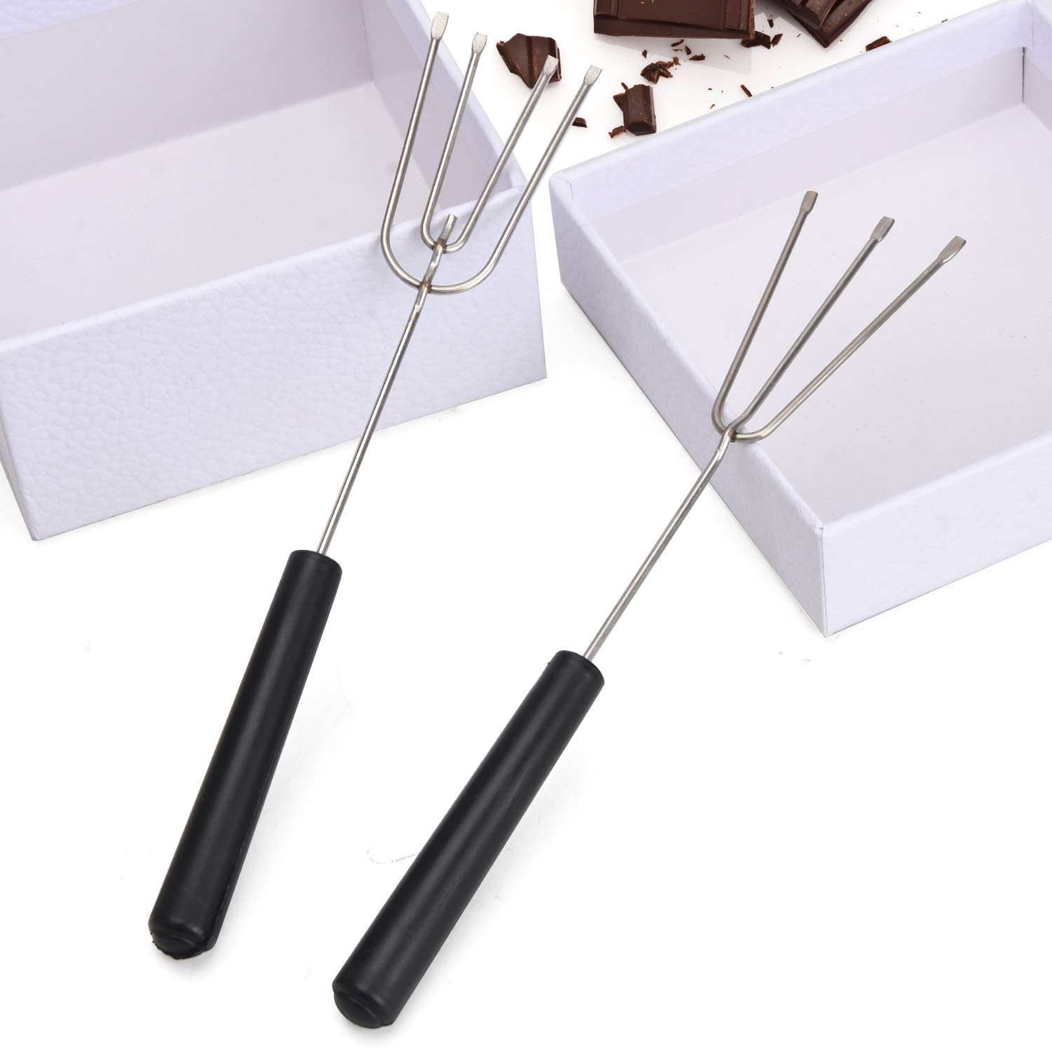 10PCS Chocolate Dipping Fork Set, DIY Baking Supplies, Stainless Steel Decorating Tool Set for Handmade Chocolates, Pralines,Truffles