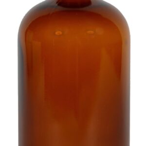 Vivaplex, 12, Amber, 16 oz Glass Bottles, with Lids