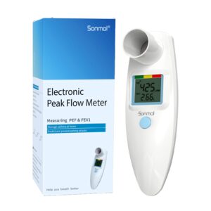 sonmol digital peak flow meter spirometer asthma copd for adult kids portable pef forced expiratory volume fev1 lung tester home medical