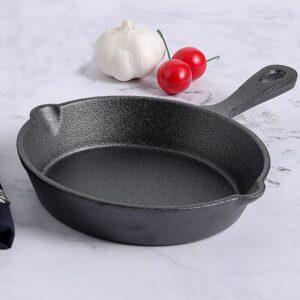 HAWOK DIA.6 inch Round Mini Skillet Black Pack of 6…