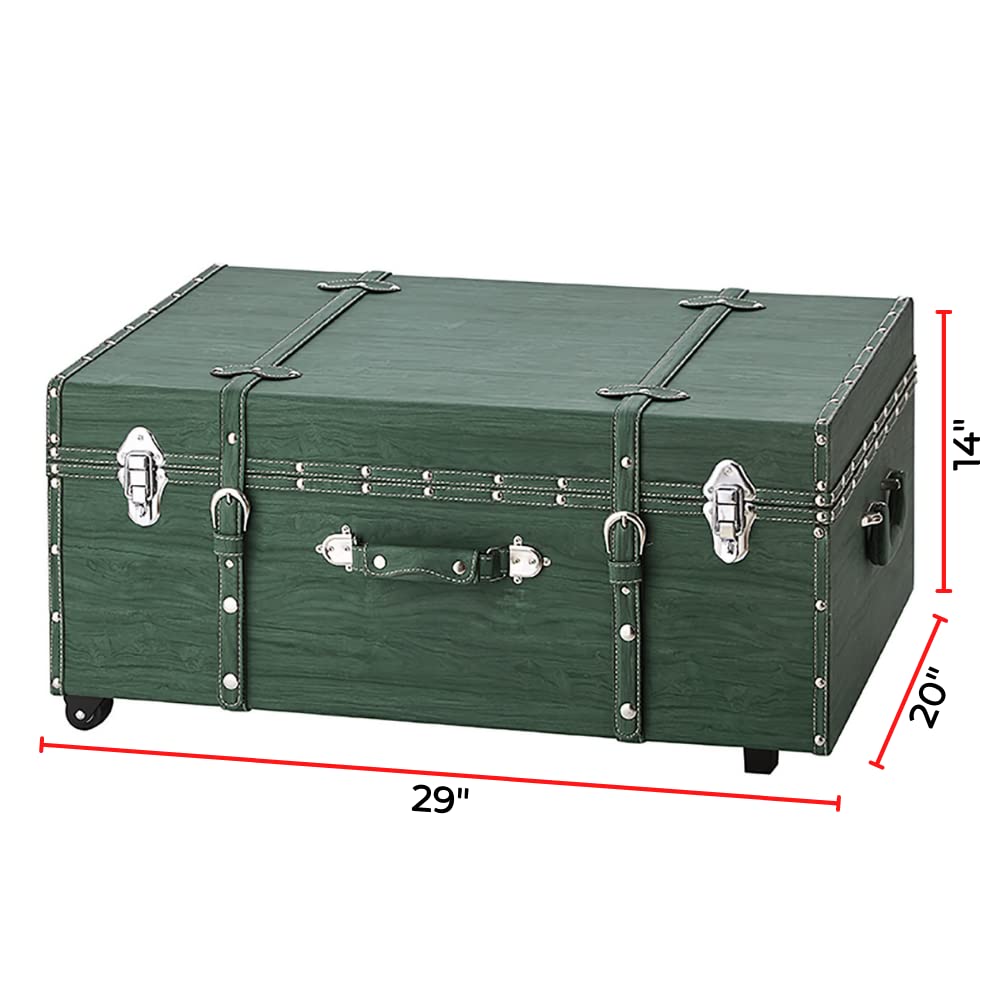 DormCo Texture® Brand Trunk - Marble Green 29"L x 20"W x 14"H