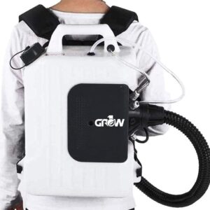 Grow1 Electric Backpack Fogger Machine ULV Atomizer Sprayer with Commercial Hose for Spraying Garden Greenhouse Indoor Outdoor Foggers, 2.5 Gallon