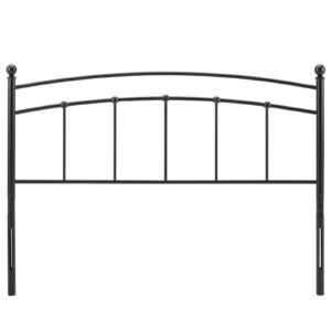 Modway Abigail Queen Metal Headboard in Black