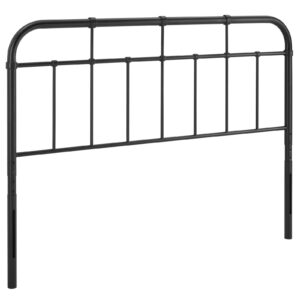 Modway Alessia Modern Farmhouse Metal King Headboard in Black