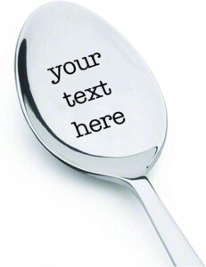 customised - personalised spoon | mentioning of special occasional surprise names and dates | custom engraved spoon | wedding friendship valentines days | thanks giving- 7 inch can customise any text