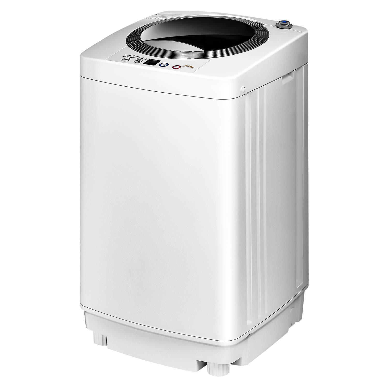 ARLIME Portable Washing Machine, Full-Automatic 8 lbs Capacity Laundry Machine w/Drain Pump, Ideal Compact Single Tub Clothes Washer & Spinner for RV, Dorm, Apartment Living