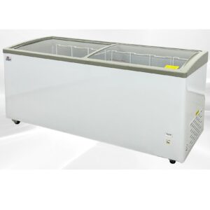 chest freezer glass door sliding commercial ice cream freezer 72" white curve display top w/storage baskets 19 cu.ft sd651s