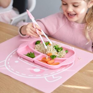 Kids Training Chopsticks with Hinge & Removable Rings, Kids Chopsticks Helpers, BPA/Phthalate/Melamine Free, 36 Month+