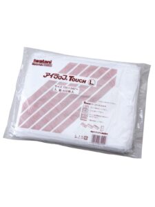 iwatani material plastic bags, eye wraps, touch l, 400 pieces, approx. 9.1 x 13.4 inches (230 x 340 mm), made in japan, commercial use, large capacity, plastic bags, food packaging