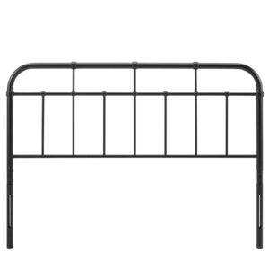 Modway Alessia Modern Farmhouse Metal King Headboard in Black