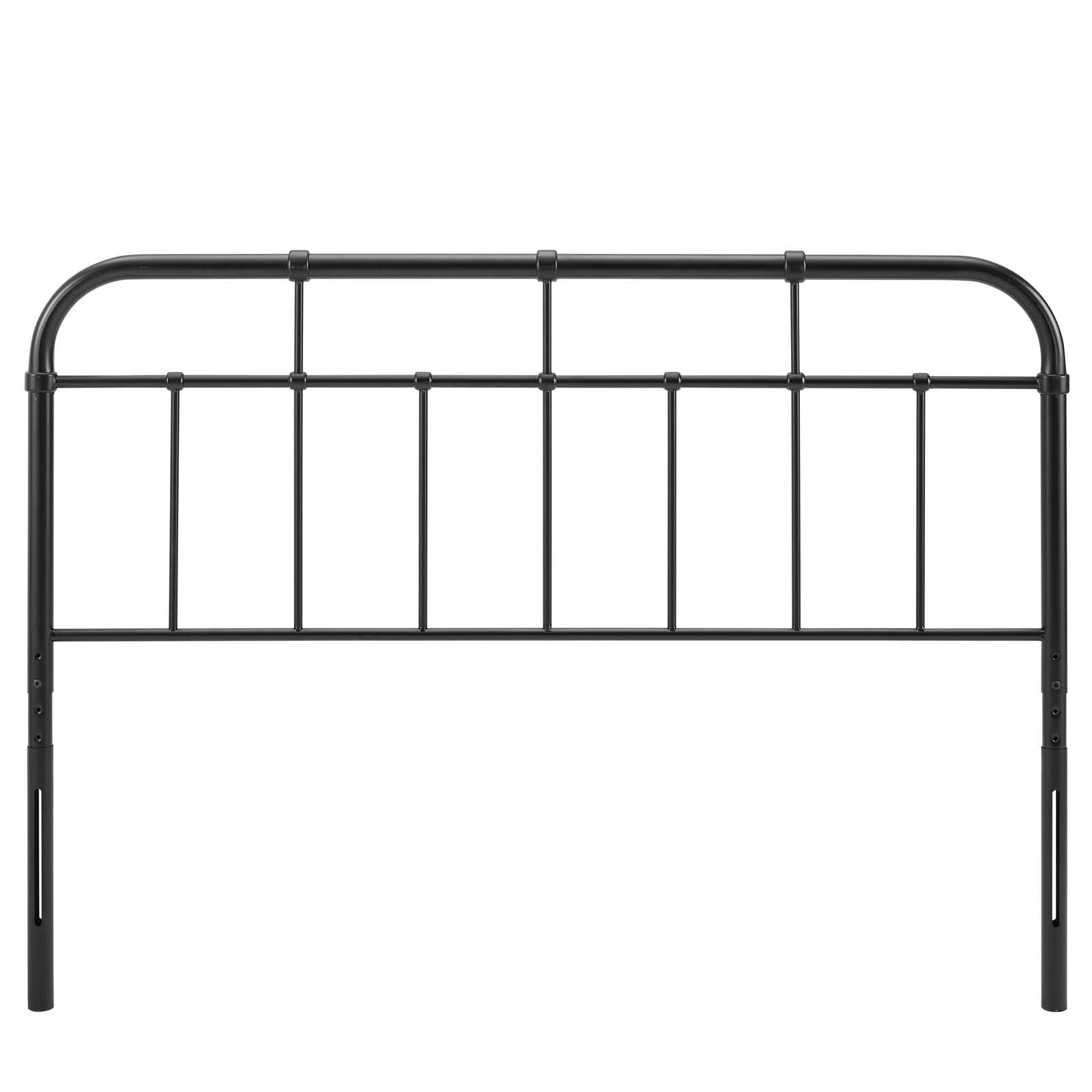 Modway Alessia Modern Farmhouse Metal King Headboard in Black