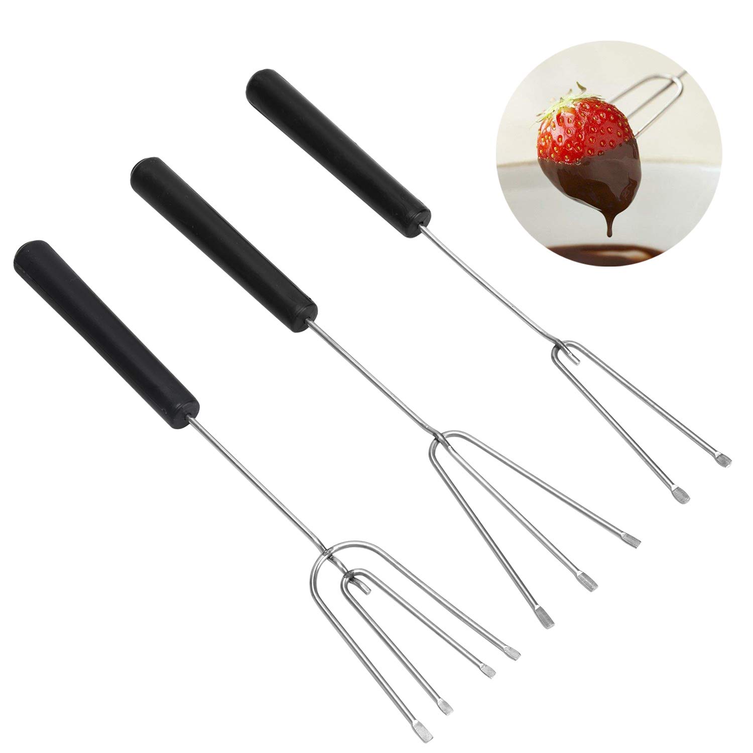 10PCS Chocolate Dipping Fork Set, DIY Baking Supplies, Stainless Steel Decorating Tool Set for Handmade Chocolates, Pralines,Truffles