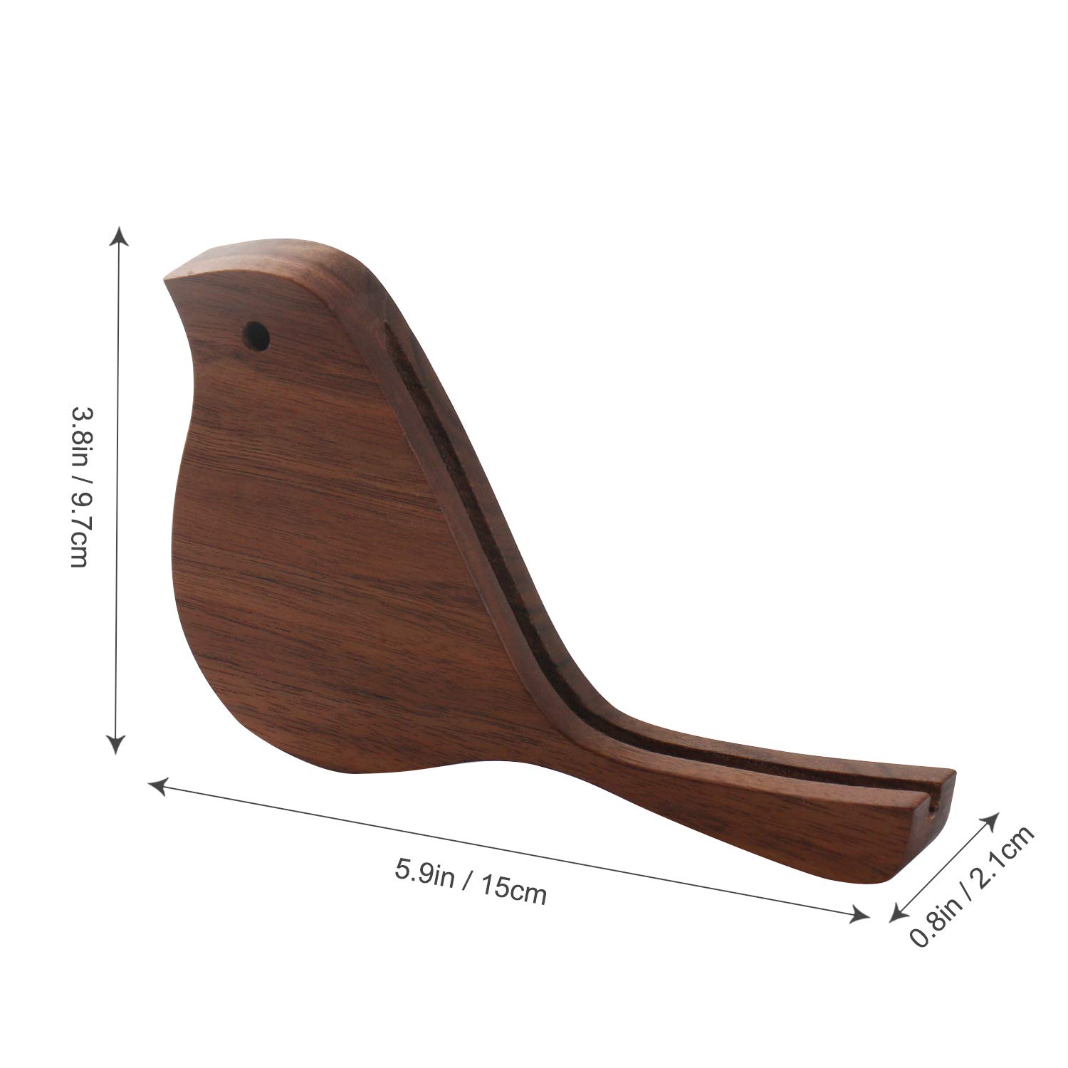 YOYAI Unique Design Bird Shape Wood Acrylic Sign Holder Stand Wooden Menu Holders Table Number Display Stands Place Card Holders Perfect for Coffee Shops Restaurants(Black Walnut)