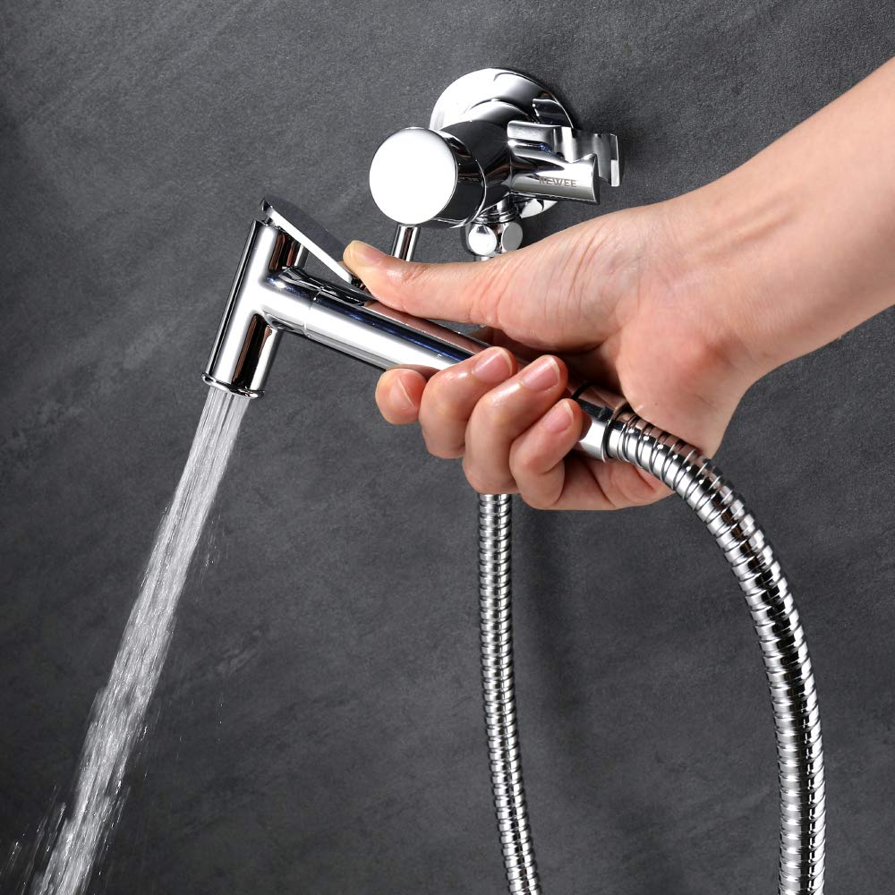 REWEE Handheld Bidet Sprayer for Toilet, Hot and Cold Bidet Sprayer,Portable Bidet for Toilet,Toilet Sprayer with Mixer