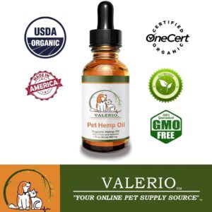 Valerio Pets Hemp Oil for Dogs and Cats - 1 Oz - Hemp Oil Drops with Omega Fatty Acids - Hip and Joint Support and Skin Health (2 Pack - 2 x 1 Oz)