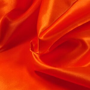 Charmeuse Satin Orange Fabric, 60" Wide, Silky, for Wedding,Bridal,Decoration, Fashion,Apparel Crafts by 1Yard