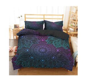 bedding set 3d printed king duvet cover bohemian mandala home textiles for adults bedclothes with pillowcase bed sheet queen quilt cover (us king)