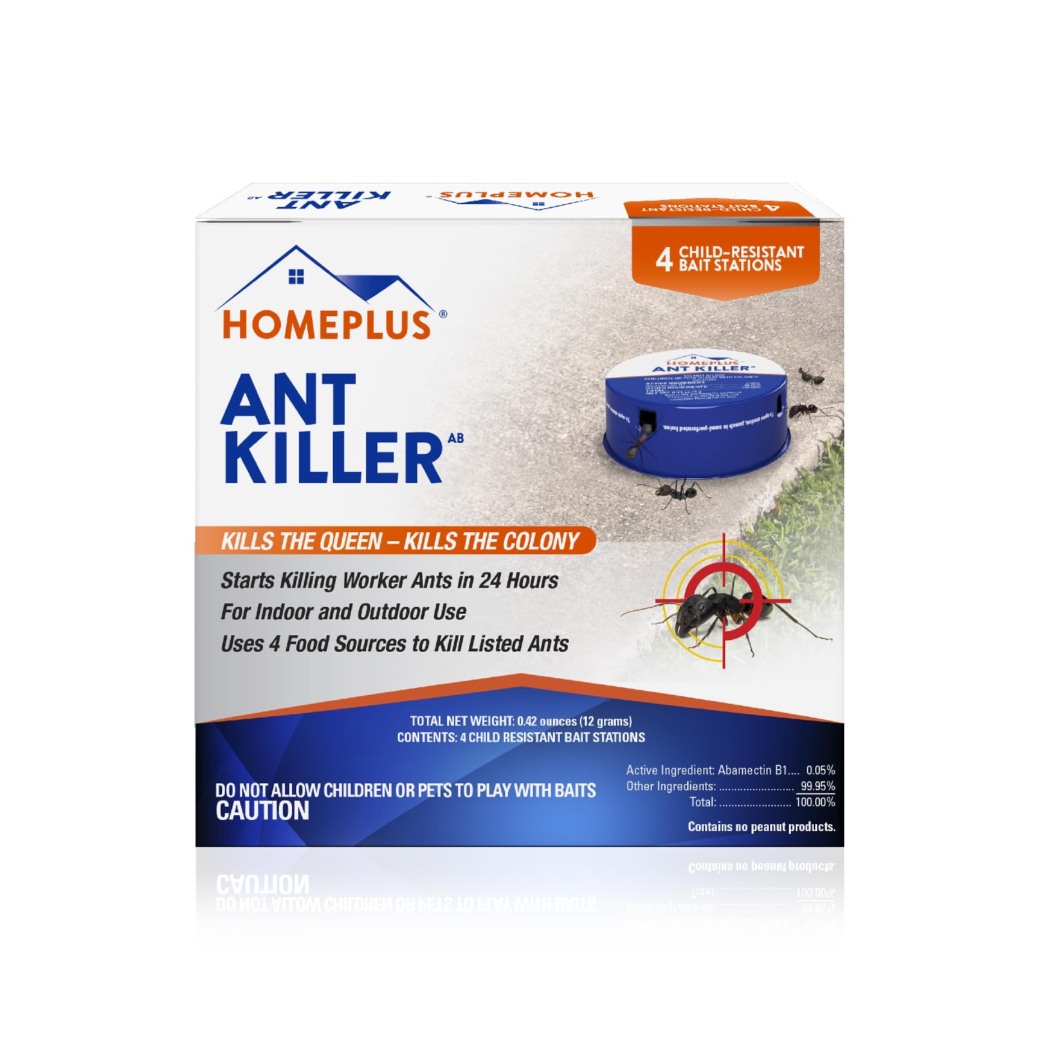 Homeplus™ Ant Killer AB, Metal Ant Bait, Ants Killer for House, Ant Traps Indoor & Outdoor, Case Pack, 48 Bait Stations