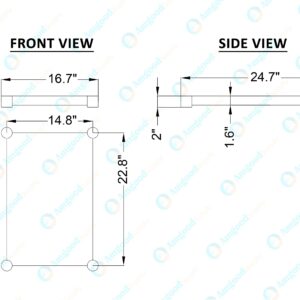 Additional Undershelf for AmGood Work Table (30" X 18")