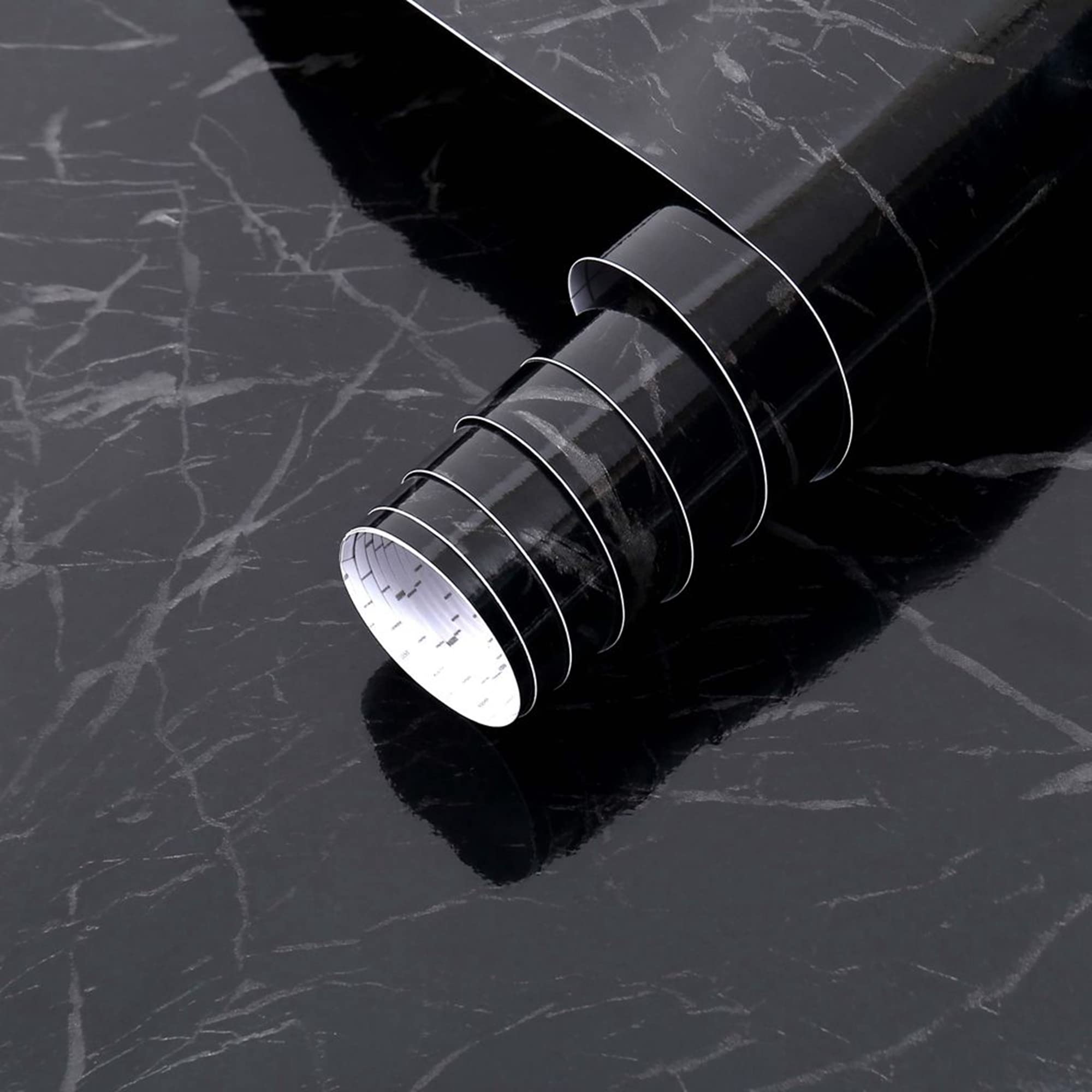 Arthome Black Marble,17"x120" Inches Peel and Stick Wallpaper, Black Marble Contact Paper Self-Adhesive and Removable Vinyl Wallpaper Waterproof Contact Paper for Cabinets Countertops Wall Covering