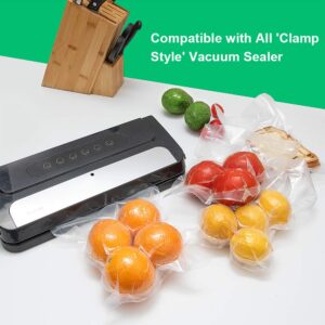 ATSAMFR 4mil 100 Gallon Size11x16Inch Vacuum Sealer Food Bags with BPA Free,Heavy Duty,Great for Vac Storage or Sous Vide Cooking