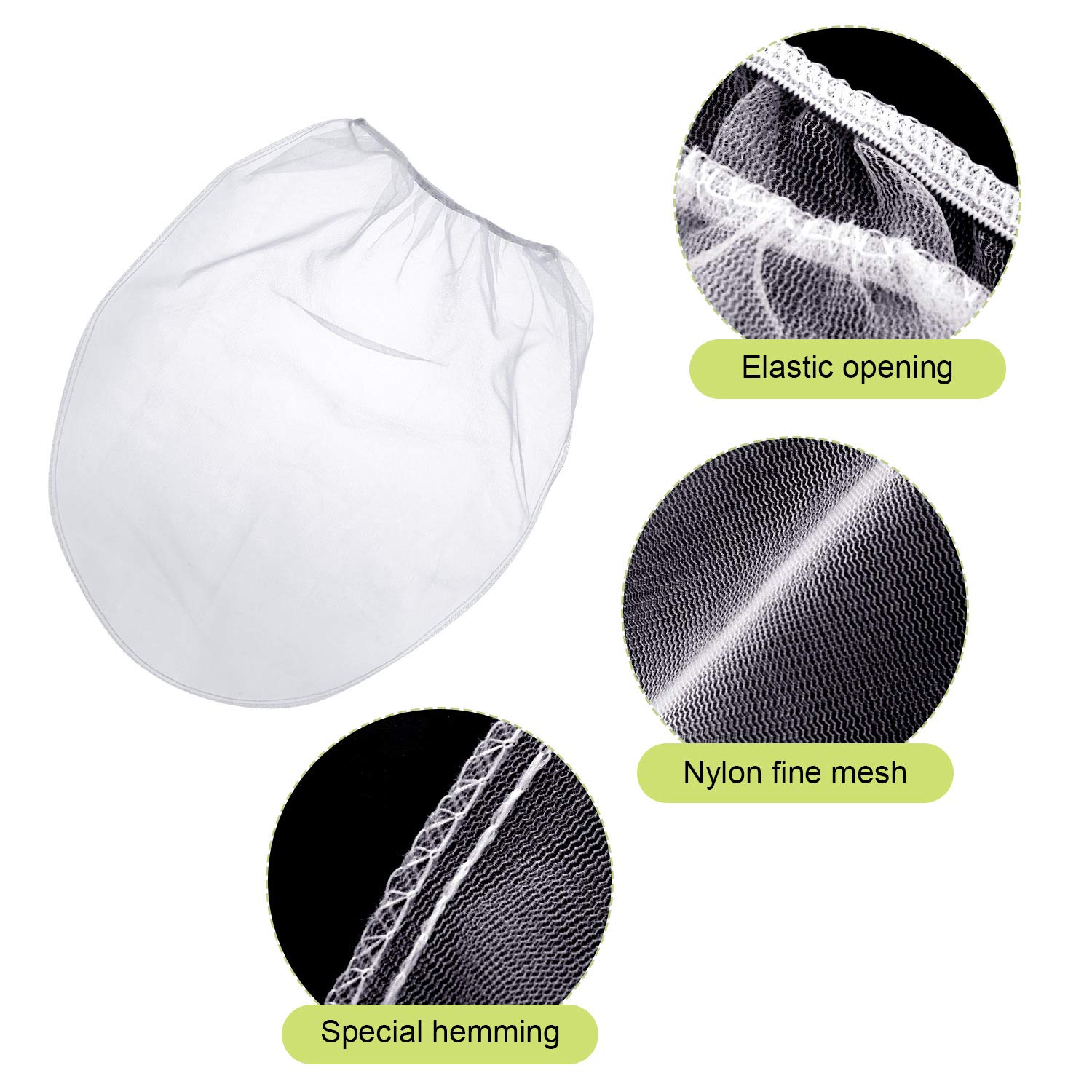 Paint Strainer Bags White Fine Mesh Filters Bag Bucket Elastic Opening Strainer Bags Hydroponic Paint Filter Bag for Paint Gardening (5 Pieces, 5 Gallon)