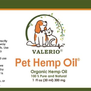 Valerio Pets Hemp Oil for Dogs and Cats - 1 Oz - Hemp Oil Drops with Omega Fatty Acids - Hip and Joint Support and Skin Health (2 Pack - 2 x 1 Oz)