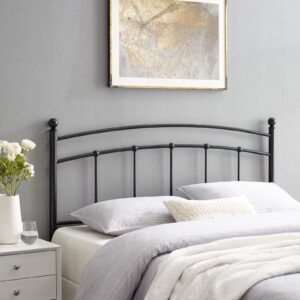 modway abigail queen metal headboard in black