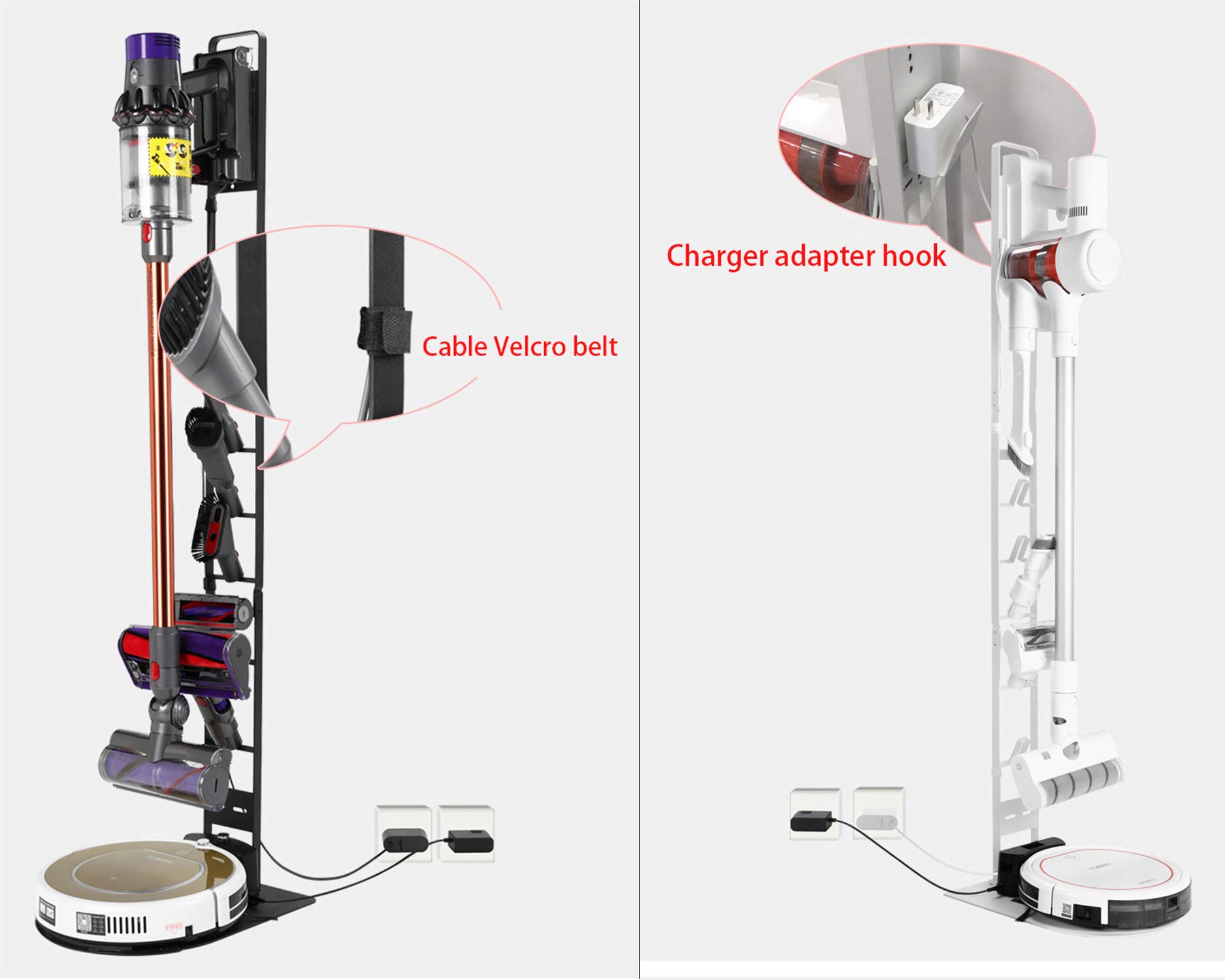 Buwico Stable Cleaner and Sweeper Holder Stand Docking Station Organizer for Dyson Handheld v15 V11 V10 V8 V7 V6 DC30 DC31 DC34 DC35 DC58 DC59 DC62 DC74 Cordless Vacuum Cleaners/Sweeper (White)