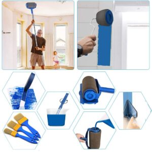 Paint Roller Kit, Paint Runner Pro Brush Set Painting Handle Tool Transform Your House, School & Office in Just Minutes Quickly Decorate Runner Tool Painting Brush Set, No Prep, No Mess