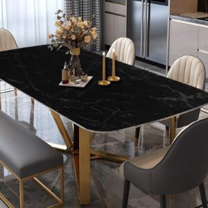 Arthome Black Marble,17"x120" Inches Peel and Stick Wallpaper, Black Marble Contact Paper Self-Adhesive and Removable Vinyl Wallpaper Waterproof Contact Paper for Cabinets Countertops Wall Covering