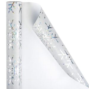 RUSPEPA Wrapping Paper - Rainbow Shining Snowflake Design - 30 inches x 32.8 Feet