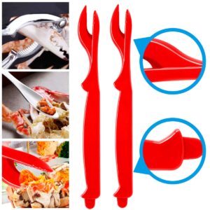 7Pcs Seafood Tools Set including 4 Forks and 2 Lobster Crackers Nut Cracker 1 Seafood Scissors