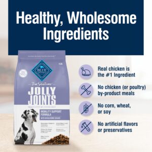 Blue Buffalo True Solutions Jolly Joints Mobility Care Natural Dry Food for Adult Dogs, Chicken, 24-lb. Bag