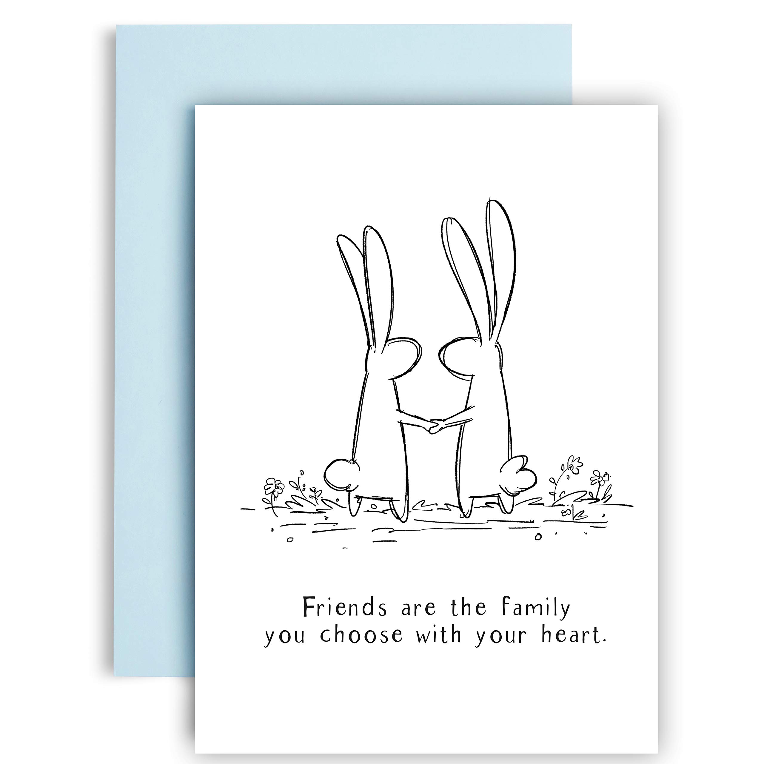 Huxters Birthday Cards for Her - Gifts for Women Friends - Best Friend Birthday Cards for her Women - Sweet sentiments quotes - Funny Birthday cards for mum sister auntie - A5 (Friends Family)