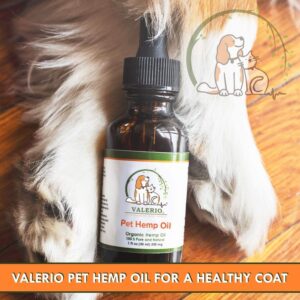 Valerio Pets Hemp Oil for Dogs and Cats - 1 Oz - Hemp Oil Drops with Omega Fatty Acids - Hip and Joint Support and Skin Health (2 Pack - 2 x 1 Oz)