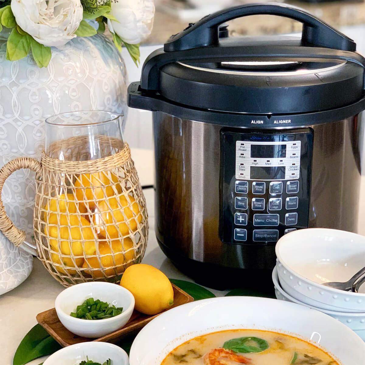 Sirena Rapid Pot Pressure Cooker - Large 6 Quart 15-In-1 Electric Instant Pot Pressure Cooker With 50-Recipe Cook Book - Durable Stainless Steel instant pot 6 quart Canning Cooker For Home & Pro Chefs