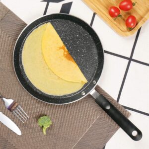 Mokpi Nonstick Skillet Crepe Pan Omelet Pan Pancake Fry Pan Kitchen or Camping Cookware (10-Inch, Black)