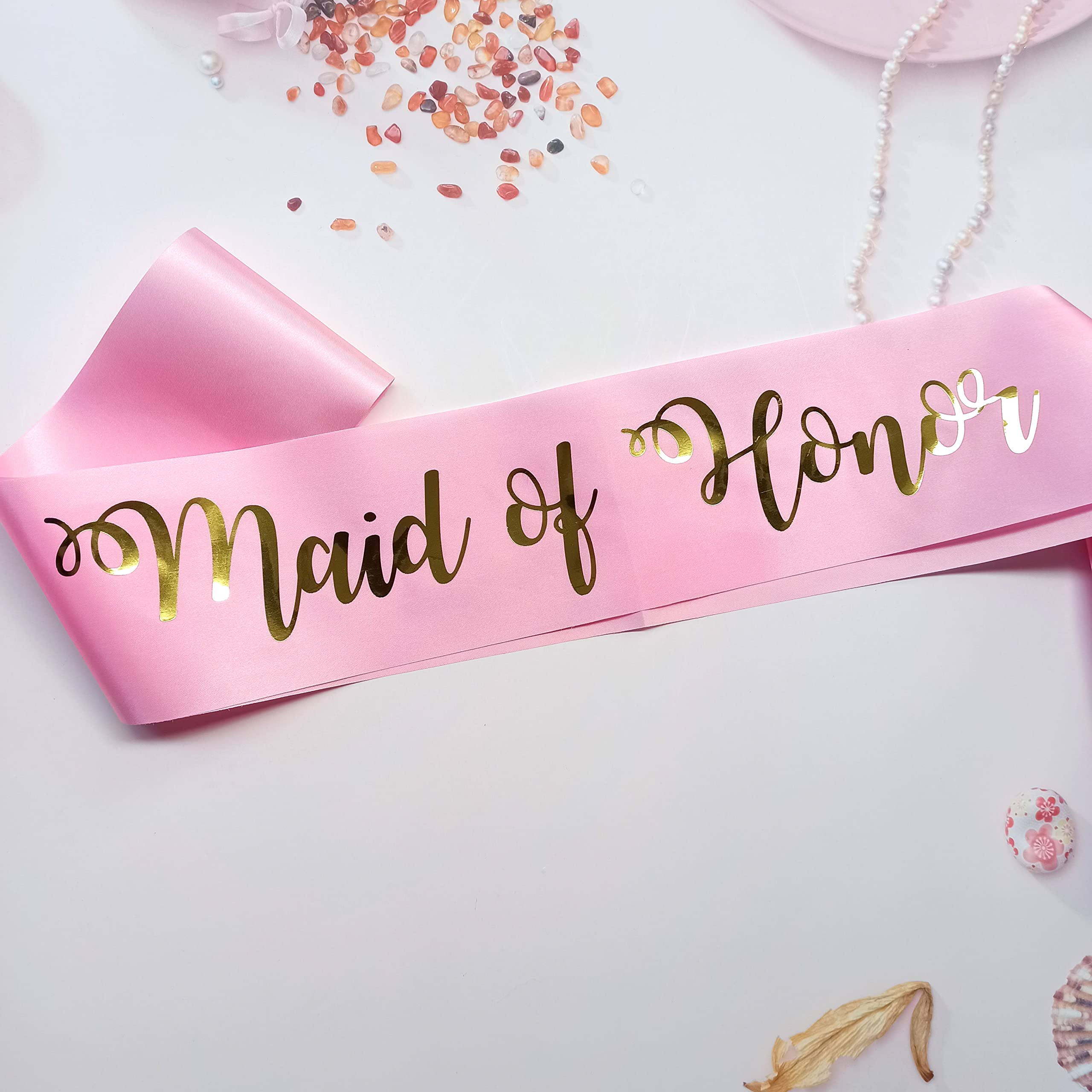 Magnusson's Garden Maid of Honor Sash, Bachelorette Party Sash, Bridal Shower Decorations, Wedding Party Accessories, Chief Bridesmaid Proposal Gift Ideas