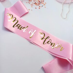 Magnusson's Garden Maid of Honor Sash, Bachelorette Party Sash, Bridal Shower Decorations, Wedding Party Accessories, Chief Bridesmaid Proposal Gift Ideas