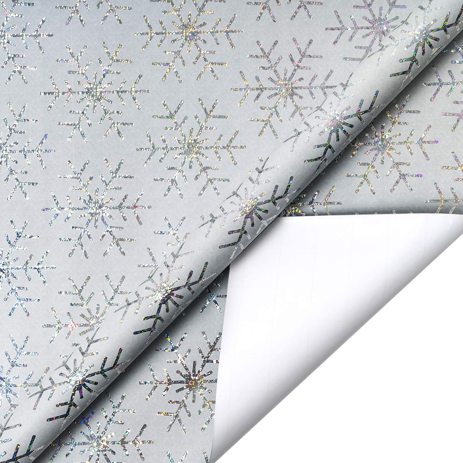 RUSPEPA Wrapping Paper - Rainbow Shining Snowflake Design - 30 inches x 32.8 Feet