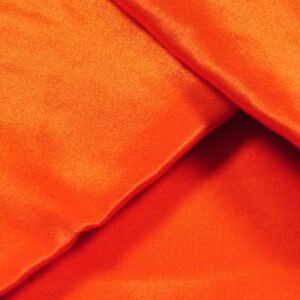 Charmeuse Satin Orange Fabric, 60" Wide, Silky, for Wedding,Bridal,Decoration, Fashion,Apparel Crafts by 1Yard