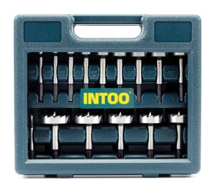 intoo hex shank forstner bit set 16 pcs multi sided shank wood drill bit set