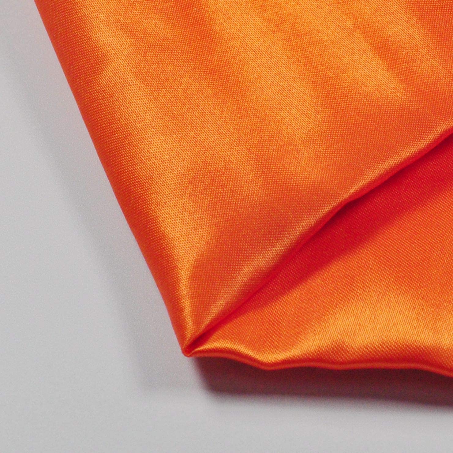 Charmeuse Satin Orange Fabric, 60" Wide, Silky, for Wedding,Bridal,Decoration, Fashion,Apparel Crafts by 1Yard