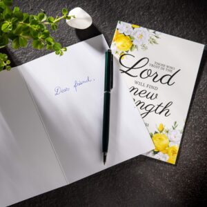 DIVERSEBEE 20 Inspirational Christian Greeting Cards of Encouragement with Envelopes and Stickers, Motivational Religious Bible Verse Scripture Note Cards Assortment (Floral) - 4x6 Inches