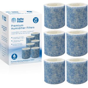 fette filter - premium humidifier wicking filters compatible with hw hc-888, hc-888n, filter c - (pack of 6)