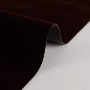 Self Adhesive Brown Velvet Flock Liner for Jewelry Drawer 17.7" x 117" Craft Fabric Peel and Stick, Soft Velvet Liner for Drawer DIY